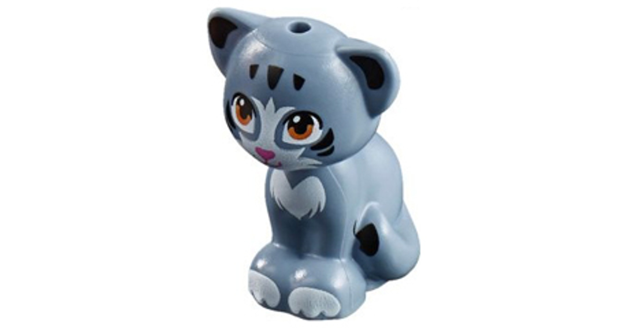 LEGO macska, ülő, fekete - fehér foltokkal - Állatok és kiegészítők